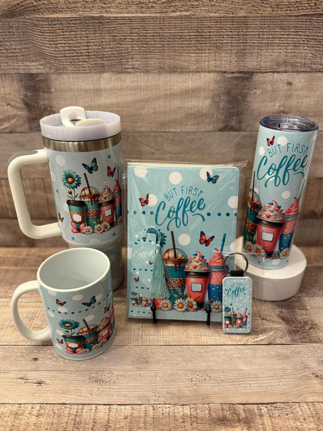 But First Coffee- Matching Custom Tumbler, Journals, Mugs, Bookmarks ...