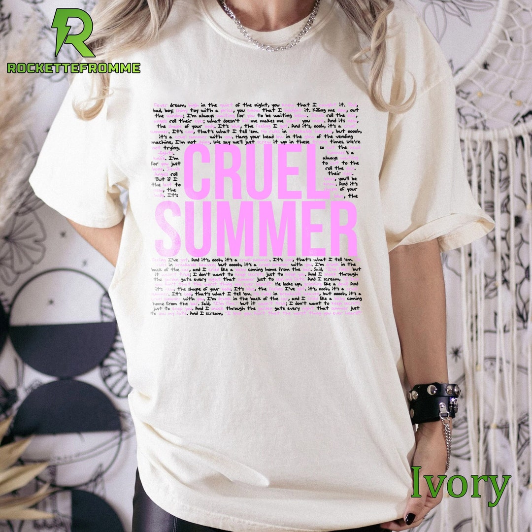 Comfort Colors® Cruel Summer All Lyrics Shirt Swiftie Concert - Etsy