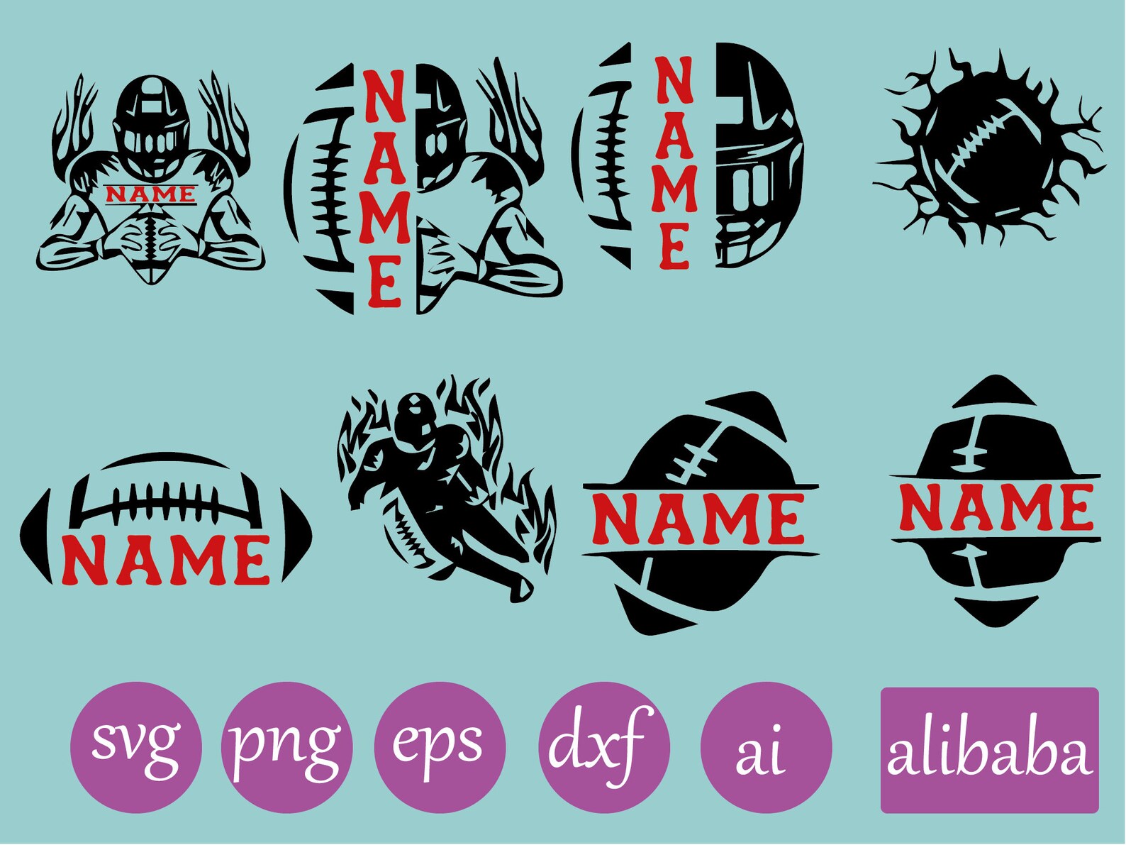 Football Player Svg, Football Name Svg, Football Svg, Football Team Svg ...