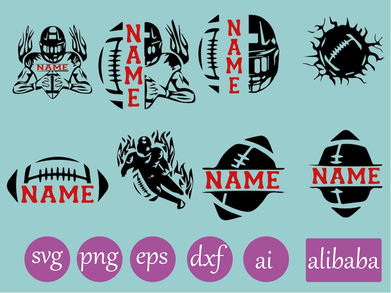 Football Player Svg, Football Name Svg, Football Svg, Football Team Svg ...