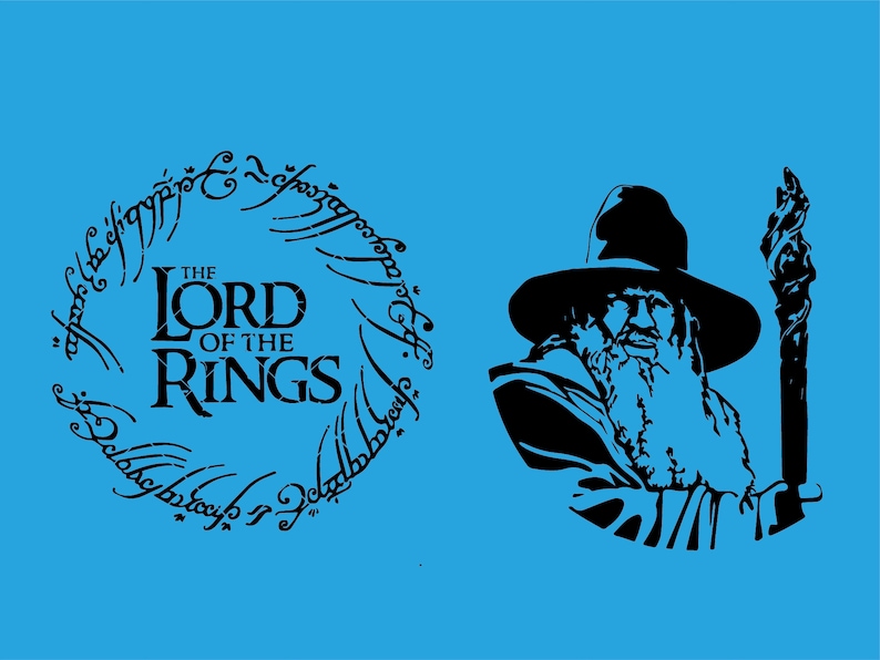 Lord of the Rings SVG, Gandalf Svg, Hobbit SVG, Lord of the Ring Cut ...