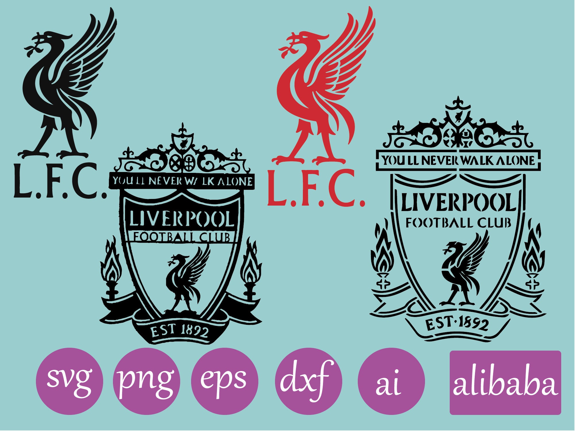 Liverpool Svg Bundle,svg Bundles, Digital Vector File,svg Designs ...