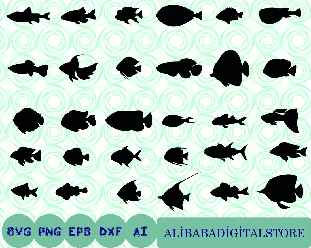 Fish SVG Bundle, Fish SVG, Fish Vector, Tropical Fish Svg, Fish ...