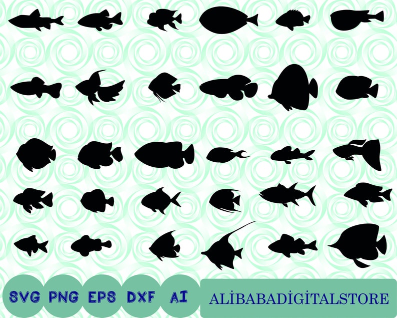 Fish SVG Bundle, Fish SVG, Fish Vector, Tropical Fish Svg, Fish ...