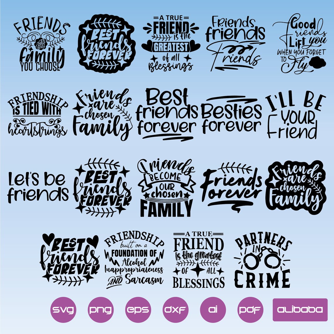 Friendship Svg Bundle, Friends Svg, Best Friends Svg, Friendship Svg ...