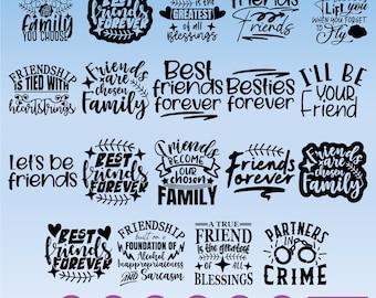 Friendship Svg Bundle, Friends Svg, Best Friends Svg, Friendship Svg ...