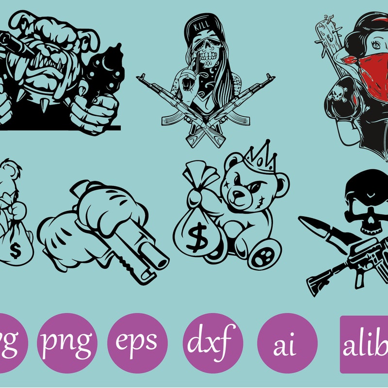 Gangster Svg - Etsy