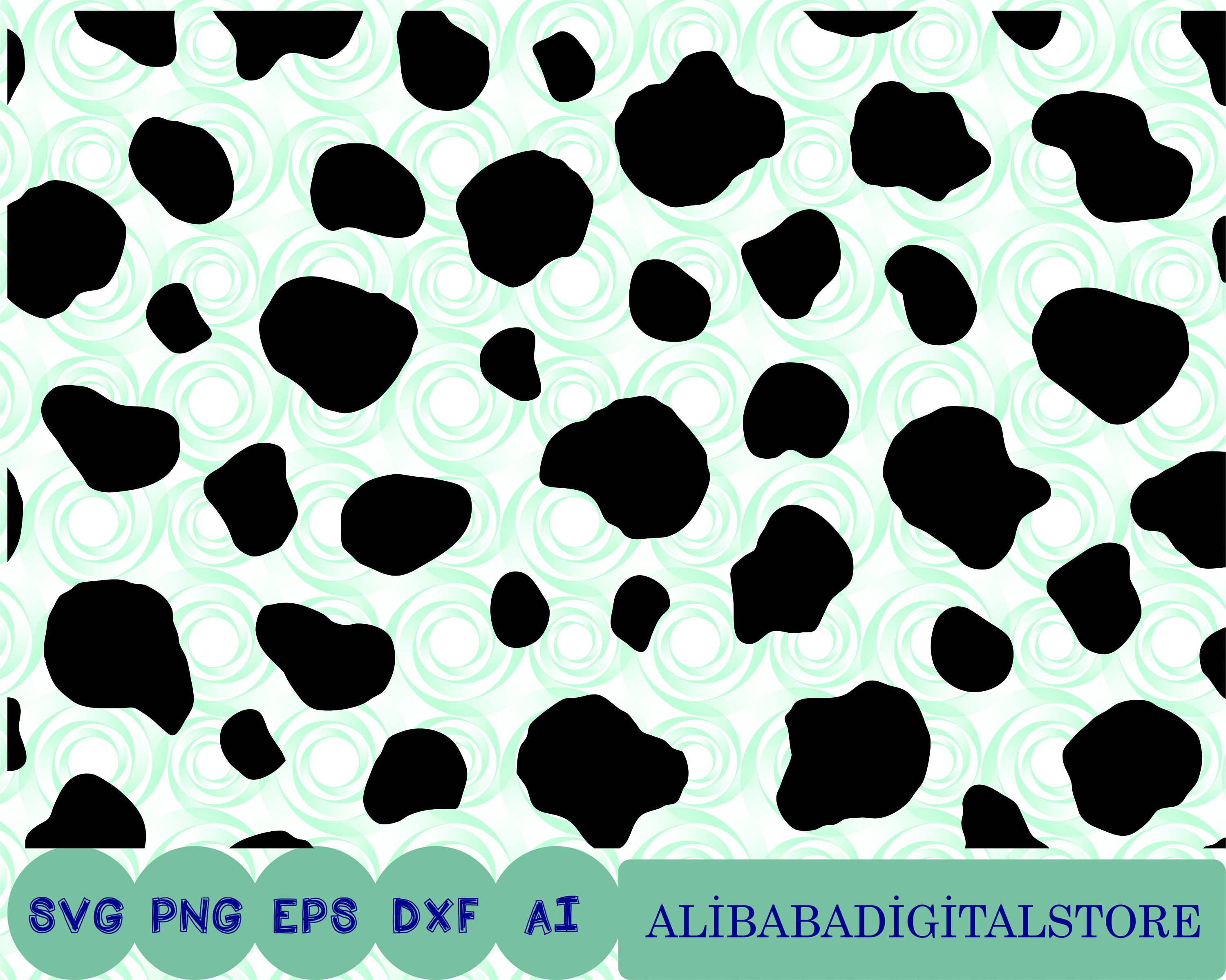Cow Print, Cow Spots, Cow Print Pattern Instant Download SVG, PNG, EPS ...