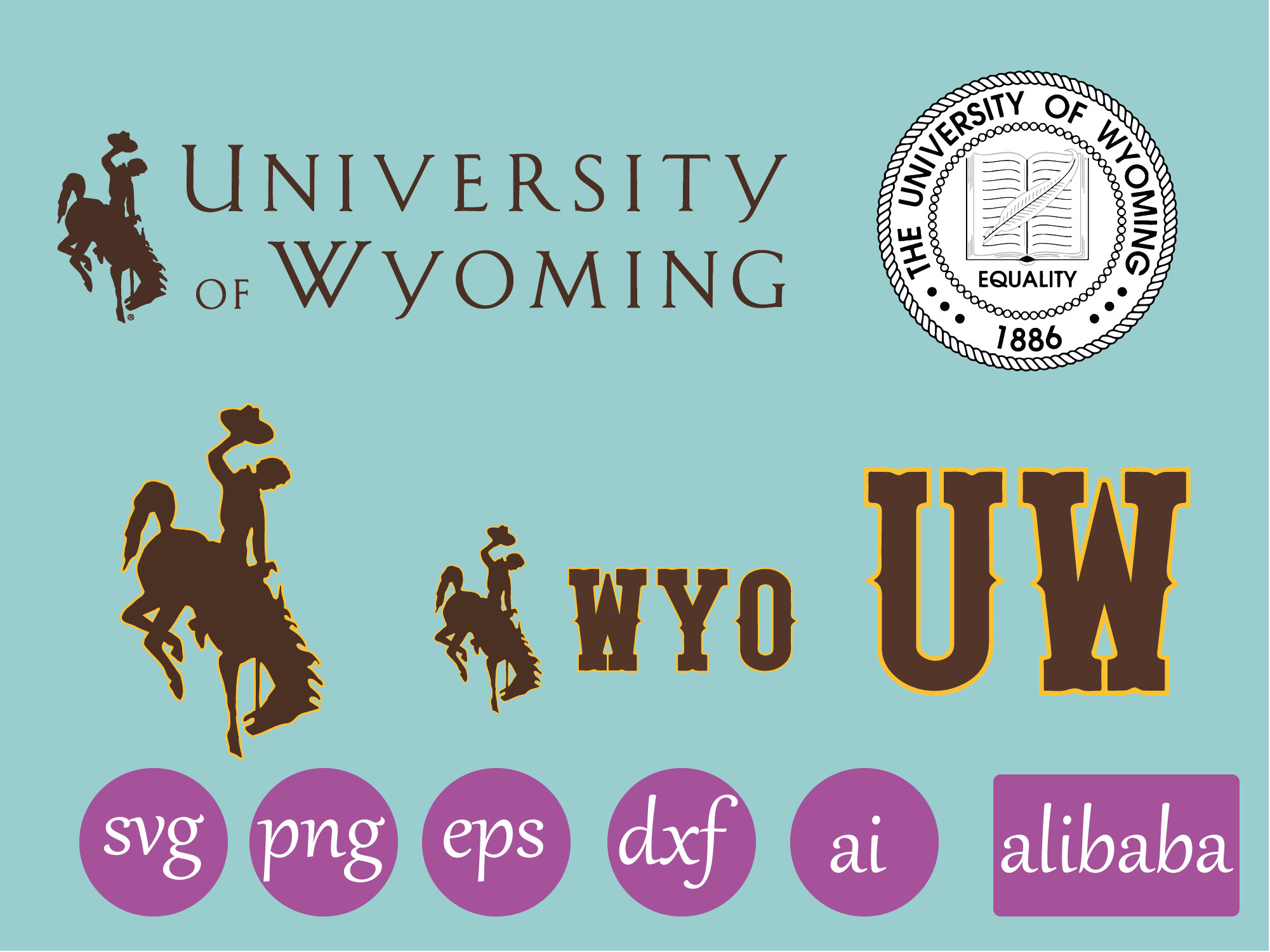 The University of Wyoming Svg, Wyoming Svg, UW Svg, WYO Svg, College ...