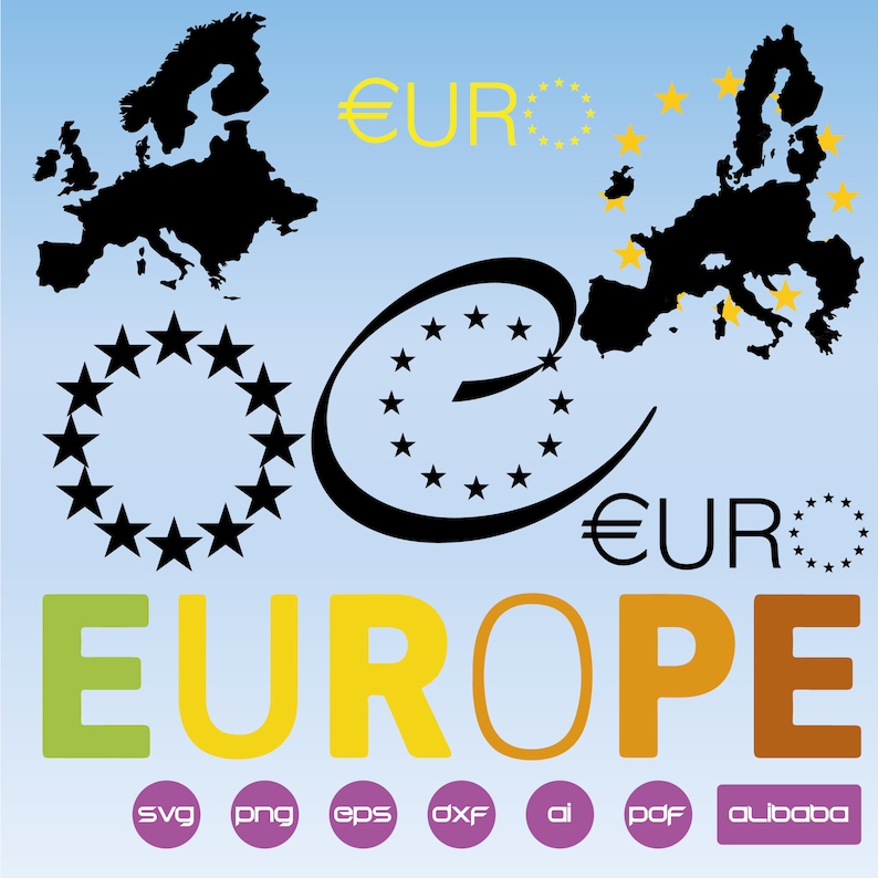 EU Svg, Eu Svg File Continents Svg Europe Svg Europe Svg File Europe ...
