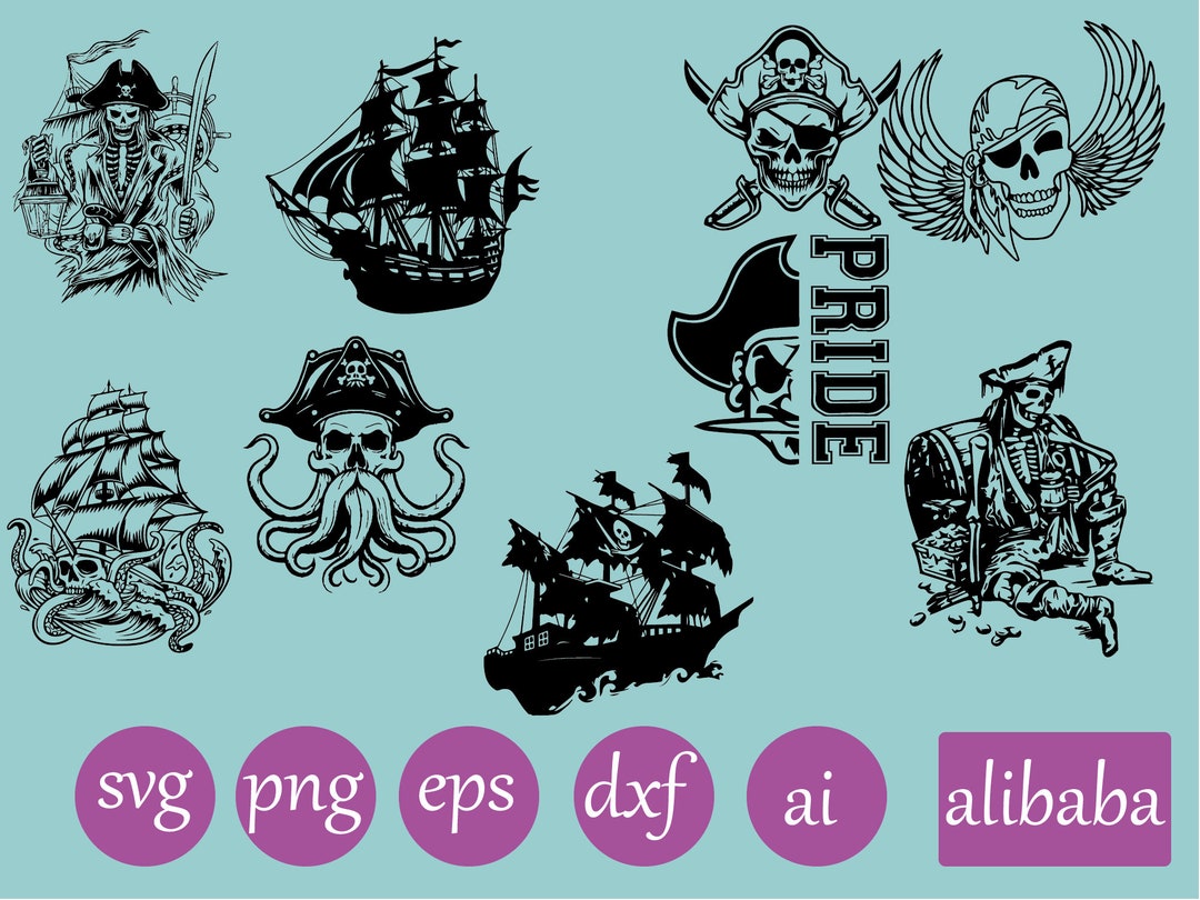 Pirate Svg Bundle | Pirate Skull Svg | Skull Svg | Pirate SVG | Pirate ...