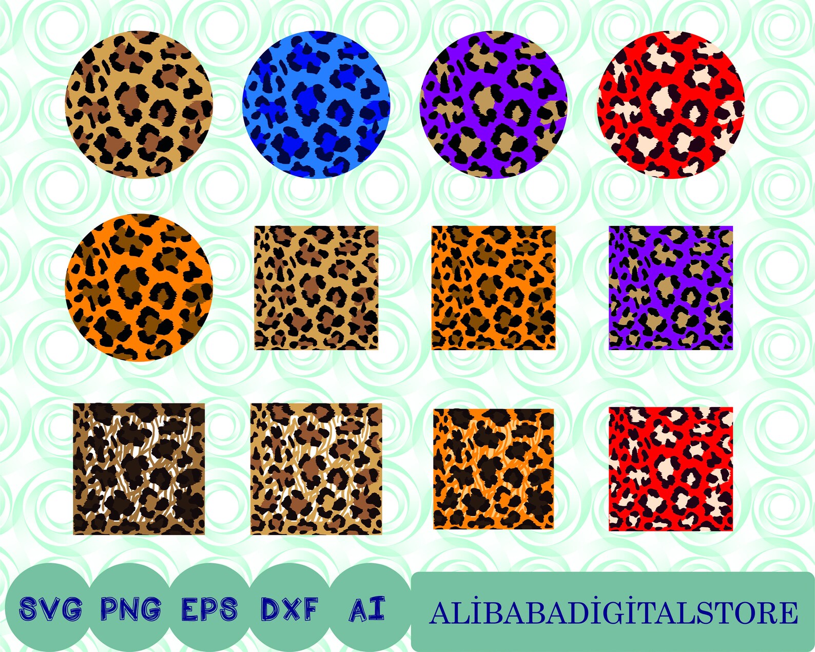 Leopard Print Svg, Leopard Print Pattern Svg , Repeating Pattern ...