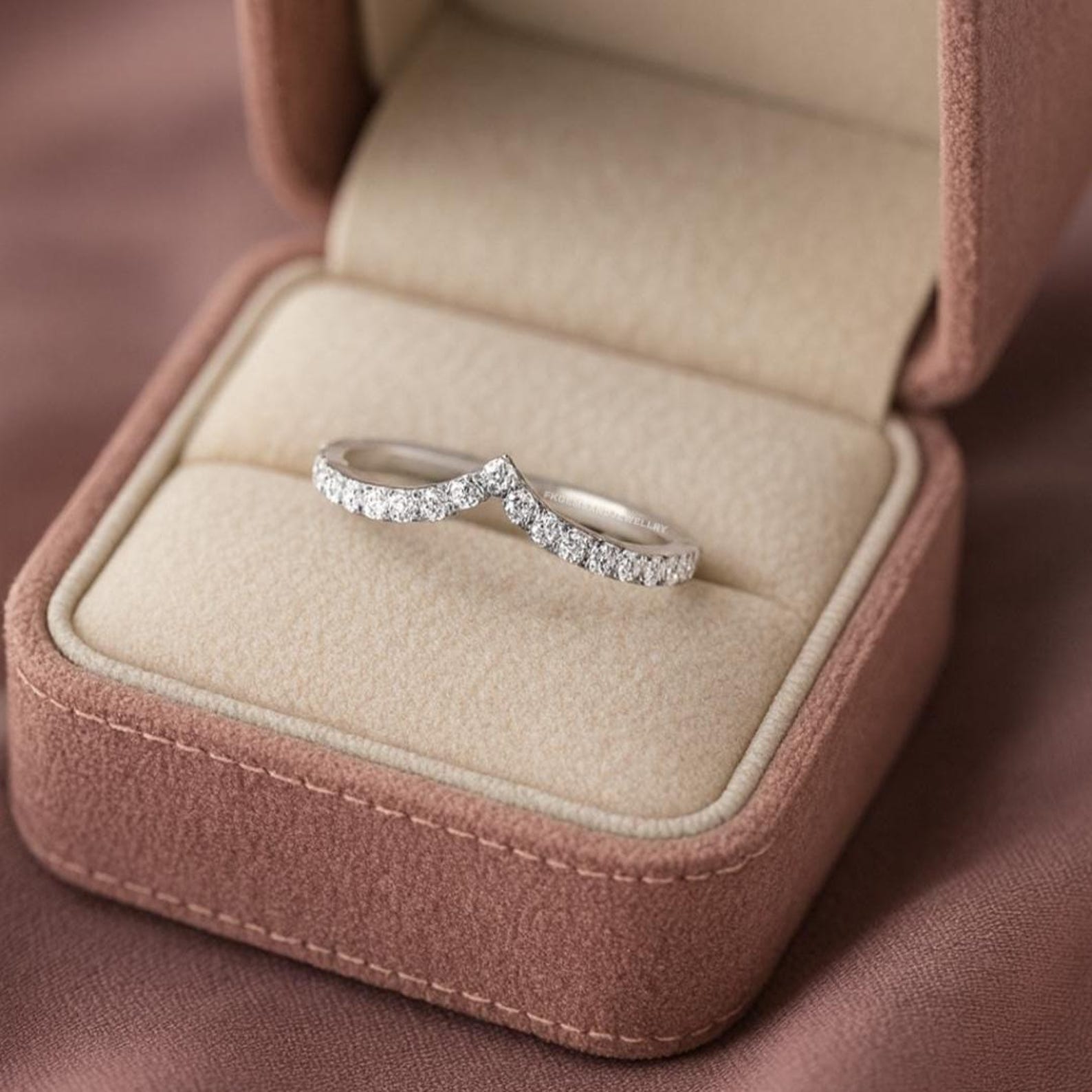 Minimalist V Shape Masonite Ring, Dainty Chevron Ring, 925 Sterling ...