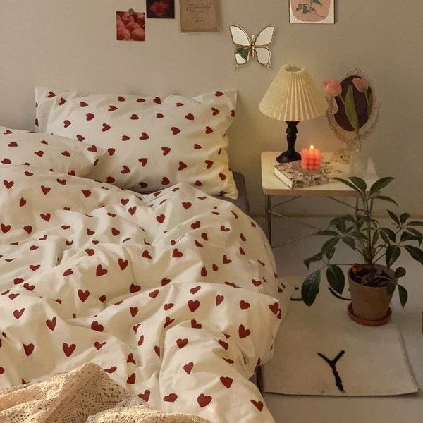 Heart Bedding - Etsy