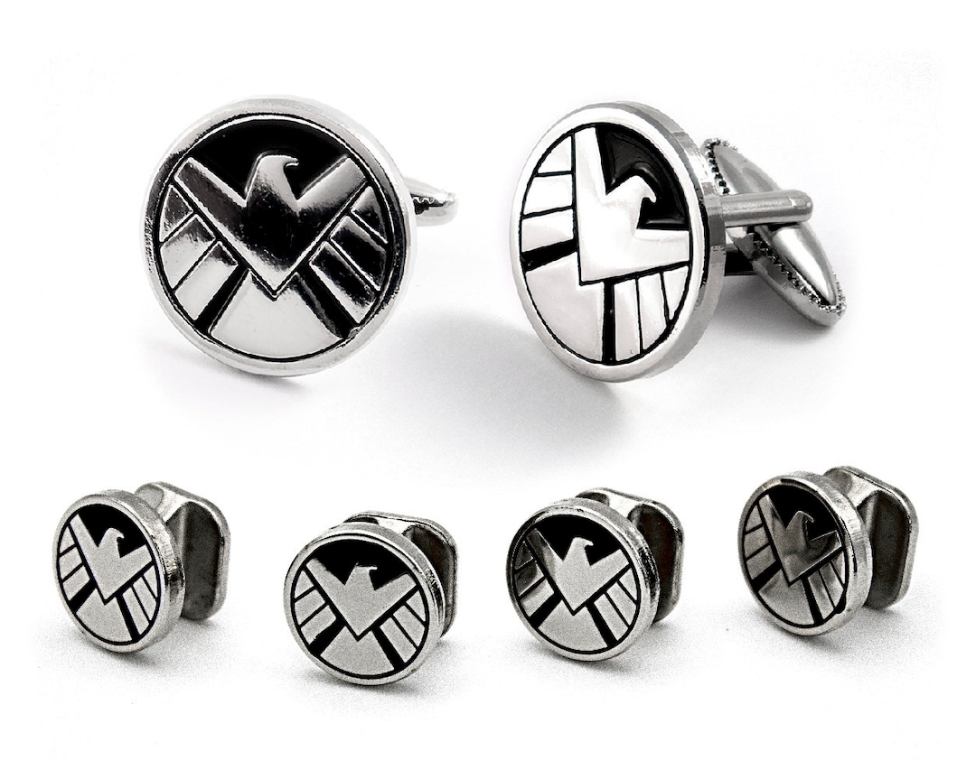 Agents of Shield Tuxedo Studs, Avengers Cufflinks, Men's Jewelry ...