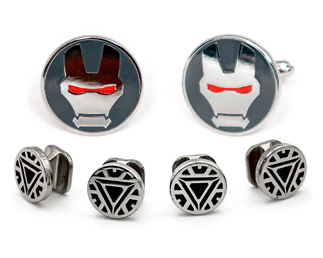 Arc Reactor Cufflinks and Studs, Marvel Groomsmen Gift - Etsy