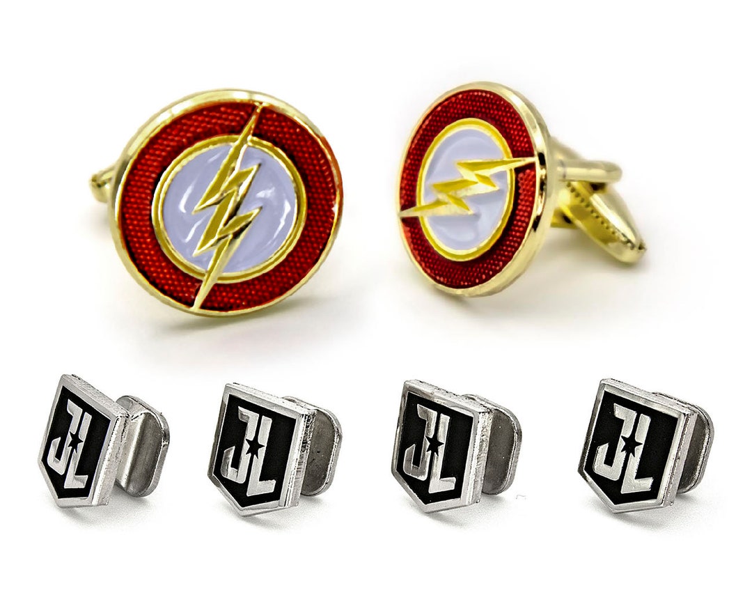 The Flash Tuxedo Studs, Justice League Cufflinks, Men's Jewelry ...