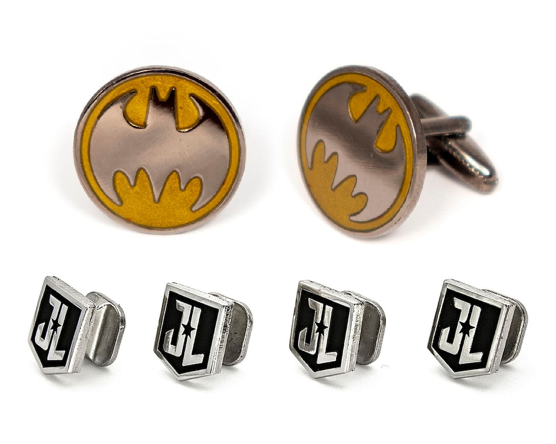 Batman Tux Studs, Justice League Cufflinks, Men's Jewelry, Superhero ...