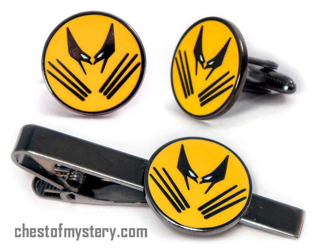 Wolverine Cufflinks, X-Men Tie Clip, Bijoux pour hommes, Marvel Tie Bar ...