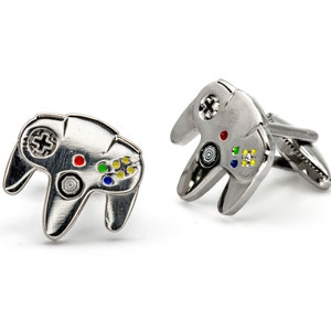 N64 Controller Cufflinks, Nintendo Tie Clip, NES Men's Jewelry, Retro ...