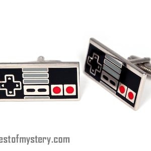 NES Controller Cufflinks, Nintendo Tie Clip, SNES Men's Jewelry, Tie ...