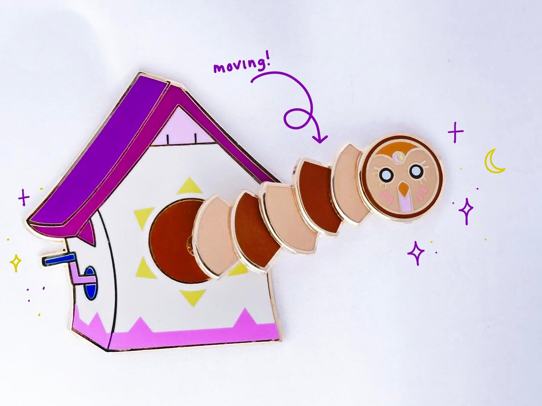 Puppet Hooty the Owl House Enamel Fidget Pin - Etsy