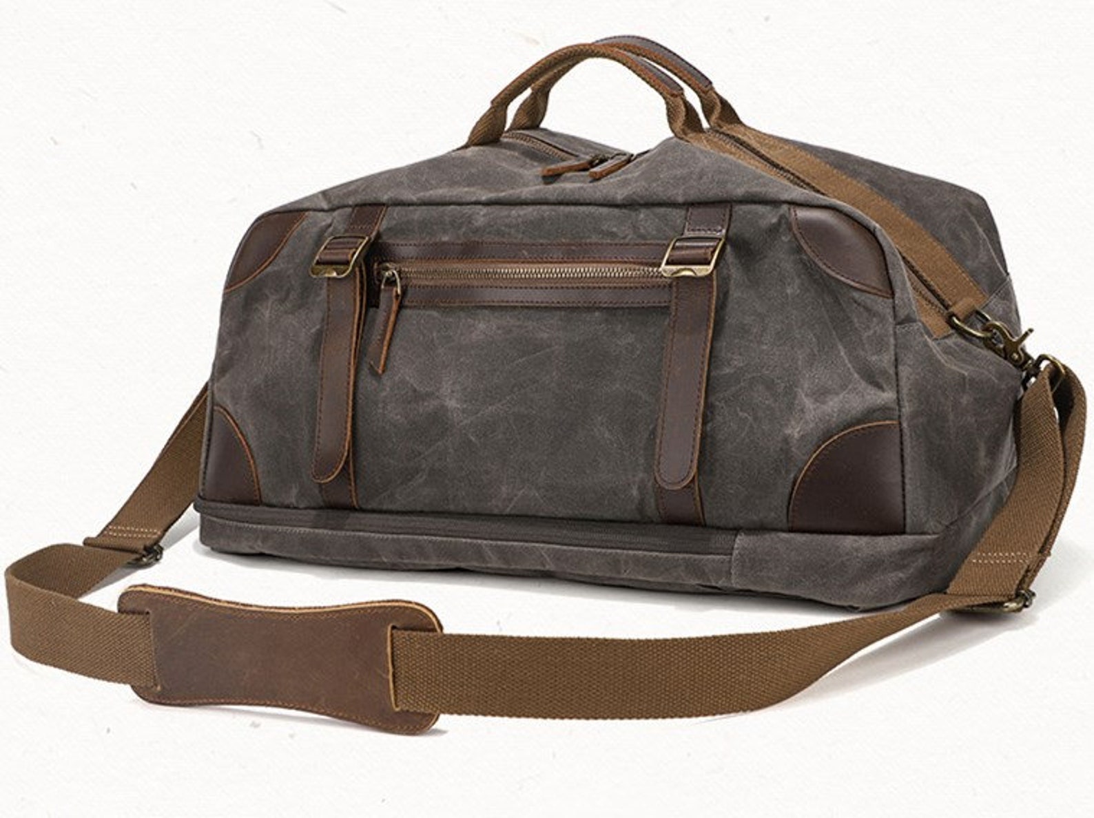 Personalized Waxed Rucksack Convertible Duffel Bag, Waterproof Canvas ...