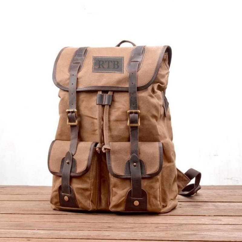 Waxed Canvas Backpack - Etsy