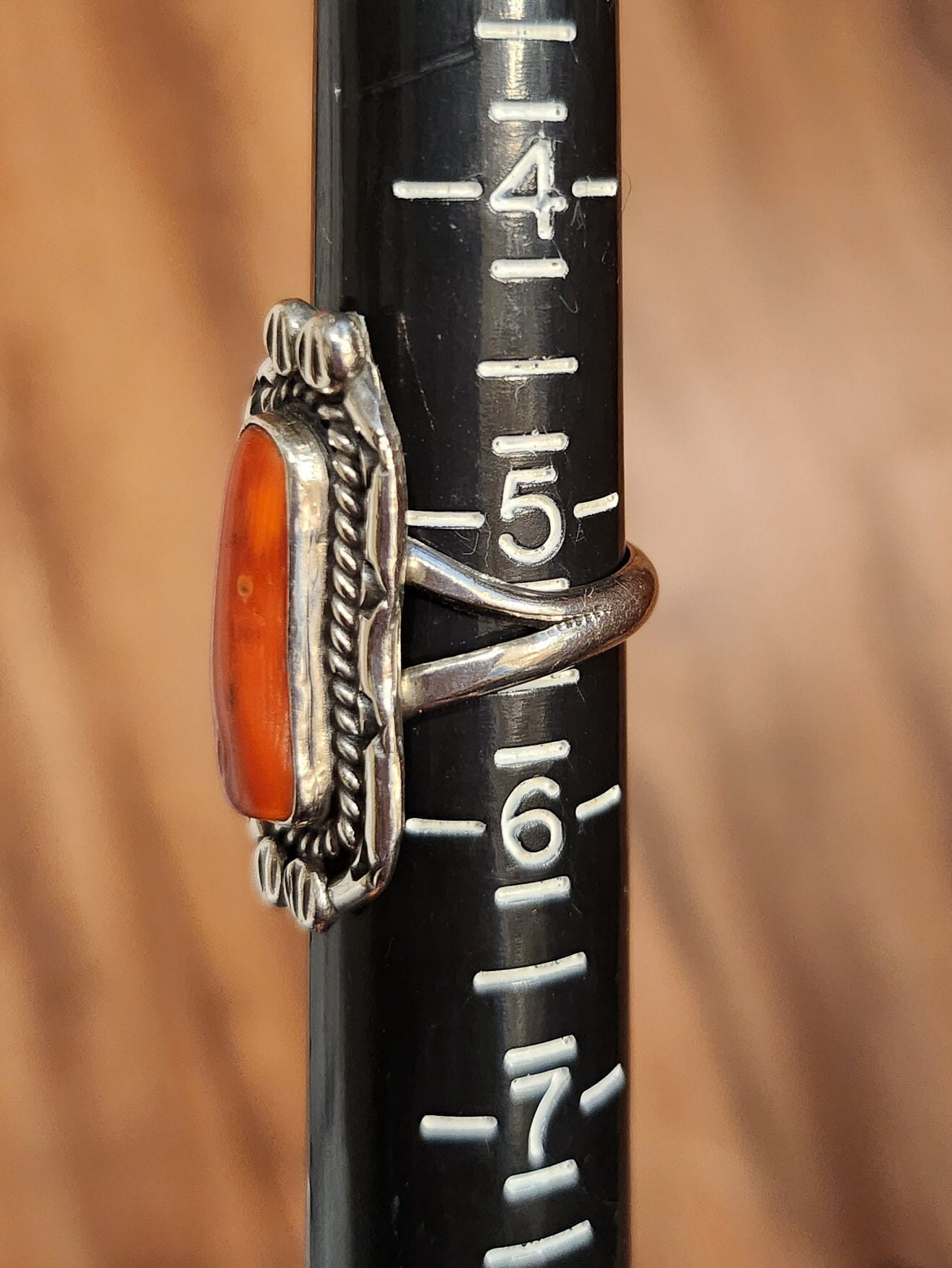 Old Pawn Navajo Sterling Silver Coral Dual-band Ring - Etsy