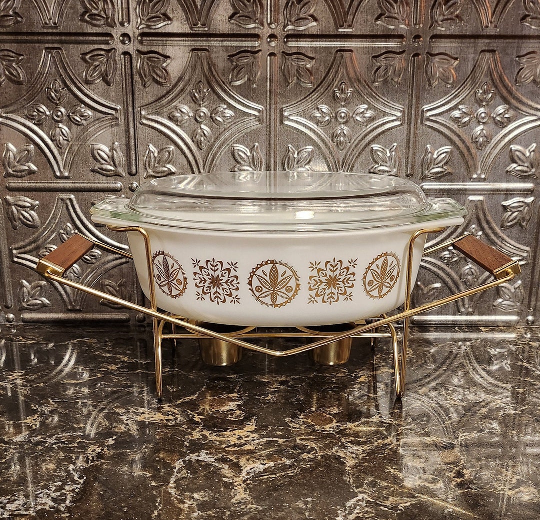 Rare Vintage Pyrex Hex Signs Casserole With Lid and Candle Warmer - Etsy