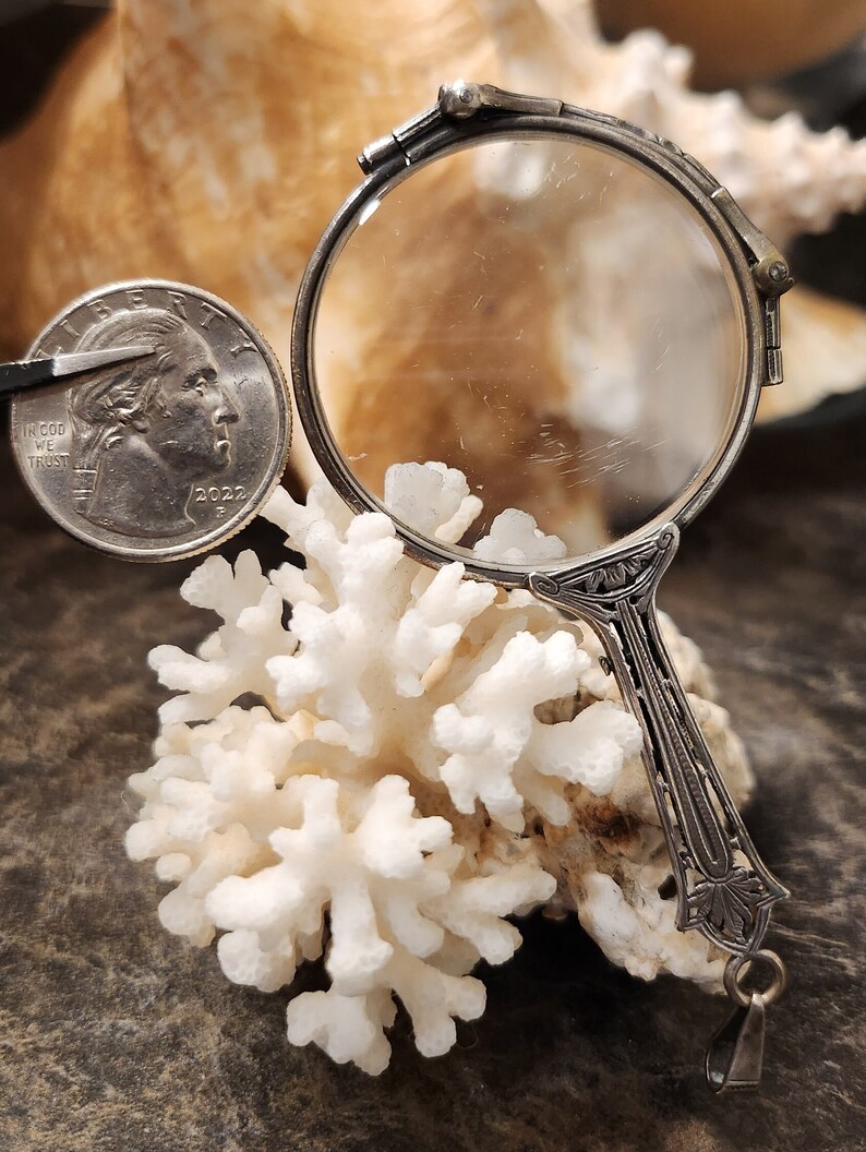 Vintage/art Deco Sterling Silver Collapsible Lorgnette Reading Glasses ...