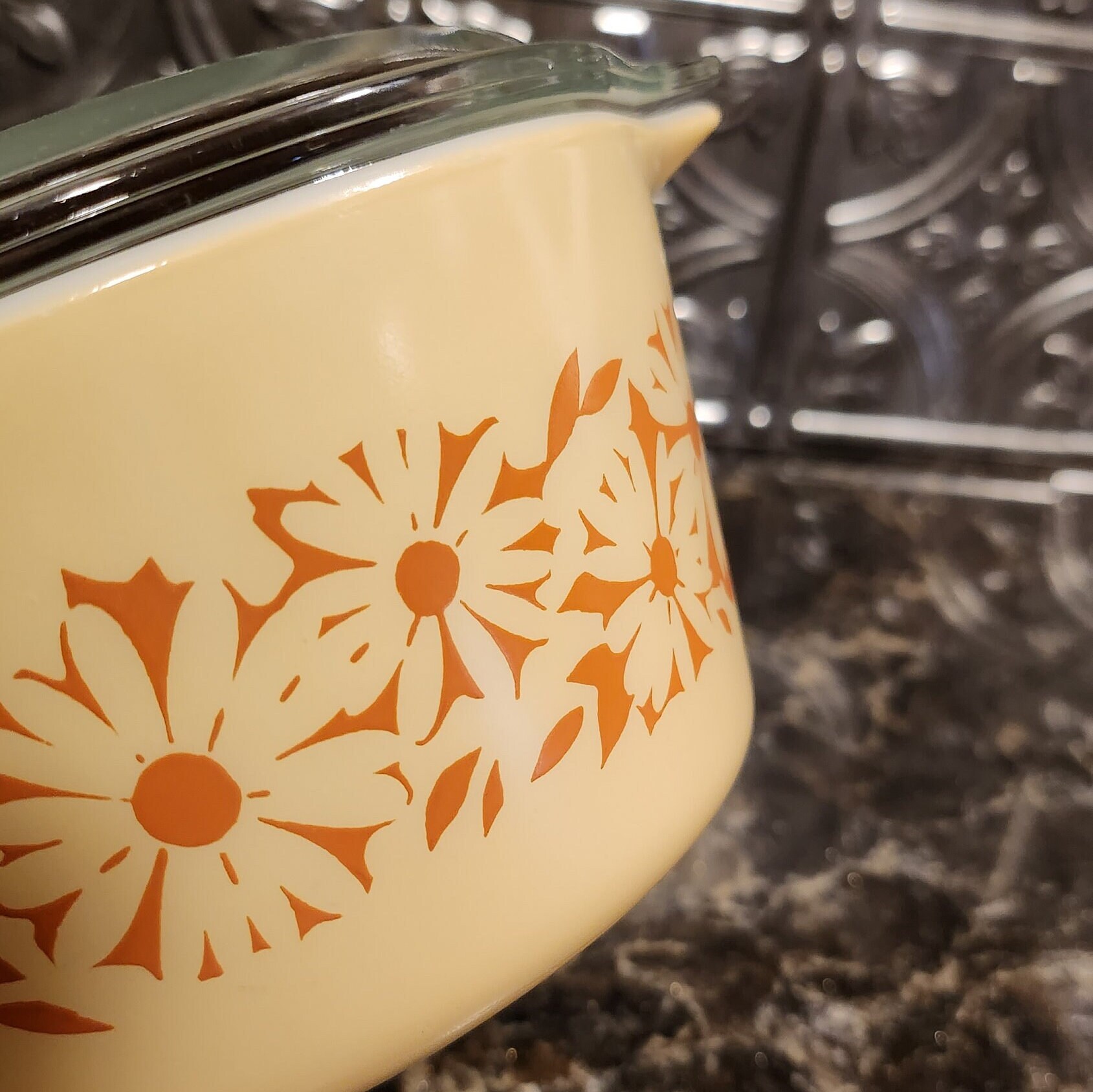 Vintage Pyrex Daisy Silhouette Casserole With Lid from the Designer Collection - Etsy
