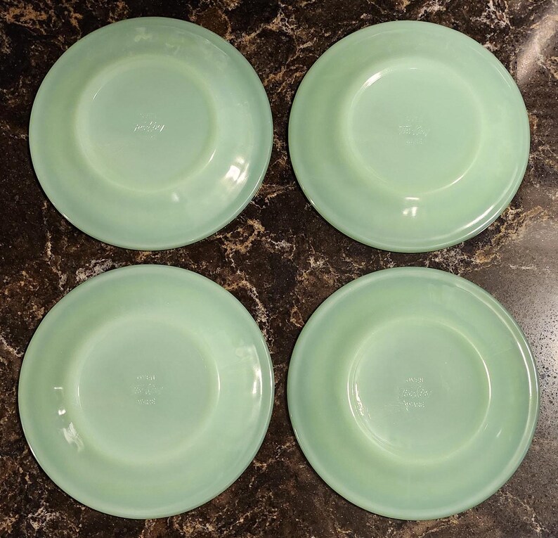 Vintage Fire King Set of 8 Jadeite 6.75 Bread & Butter Plates - Etsy