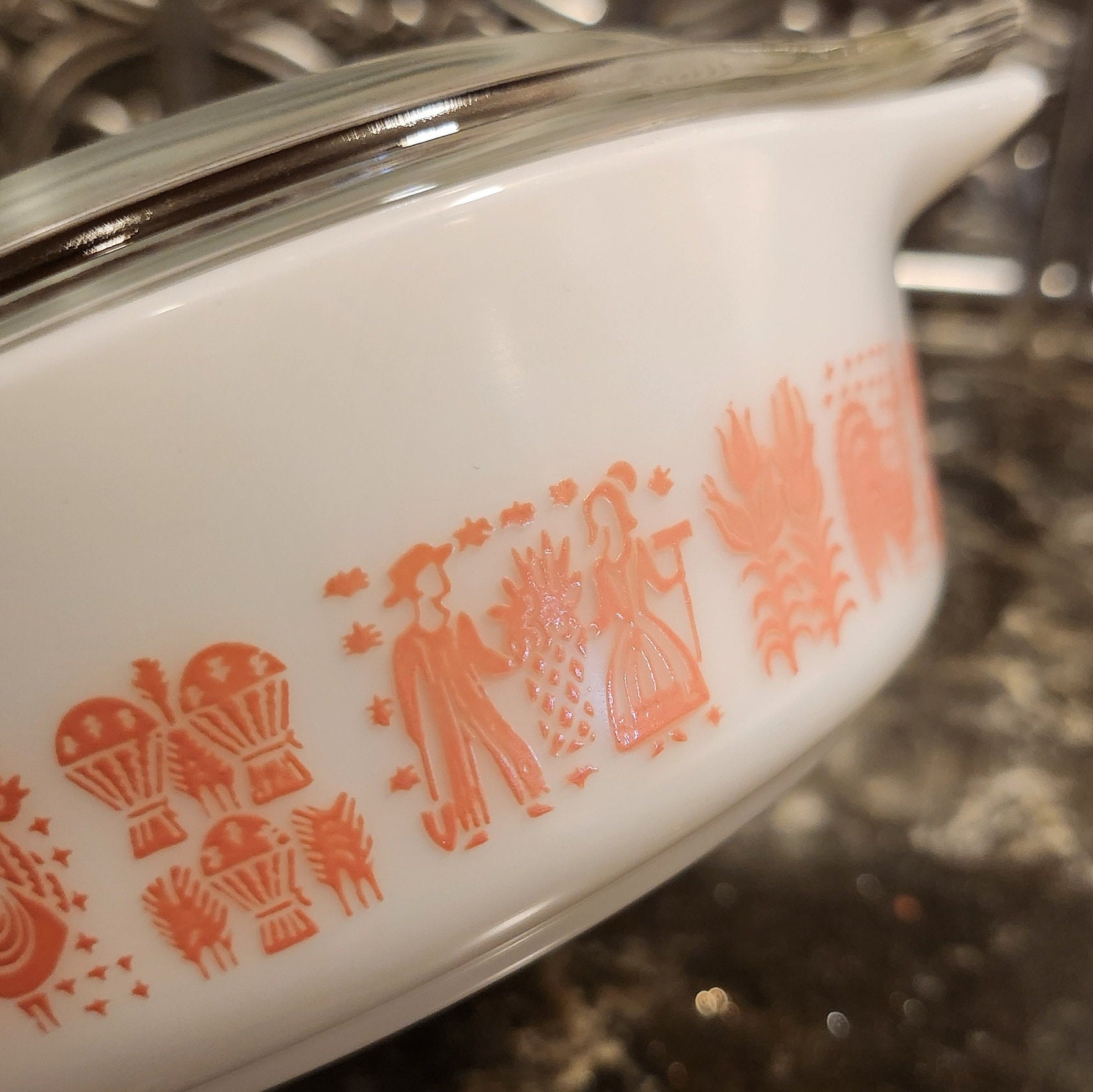 Rare Vintage Pyrex Pink Amish Butterprint Casserole With Lid - Etsy