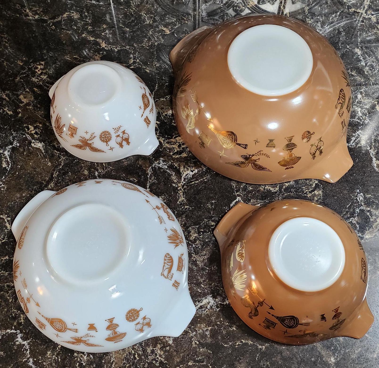 Vintage Pyrex Set of 4 Early American Cinderella Nesting Bowls - Etsy