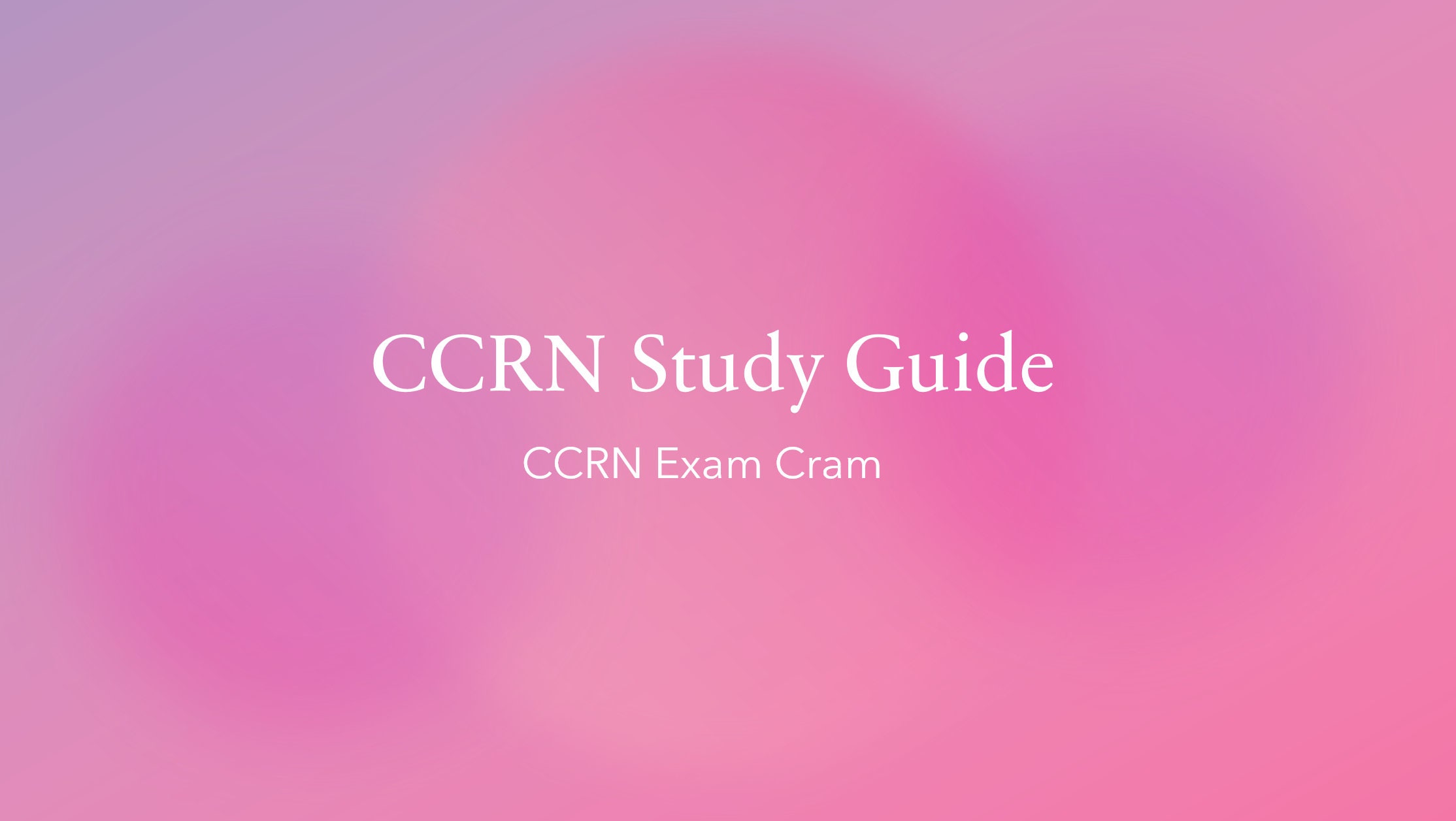 CCRN Study Guide - Etsy