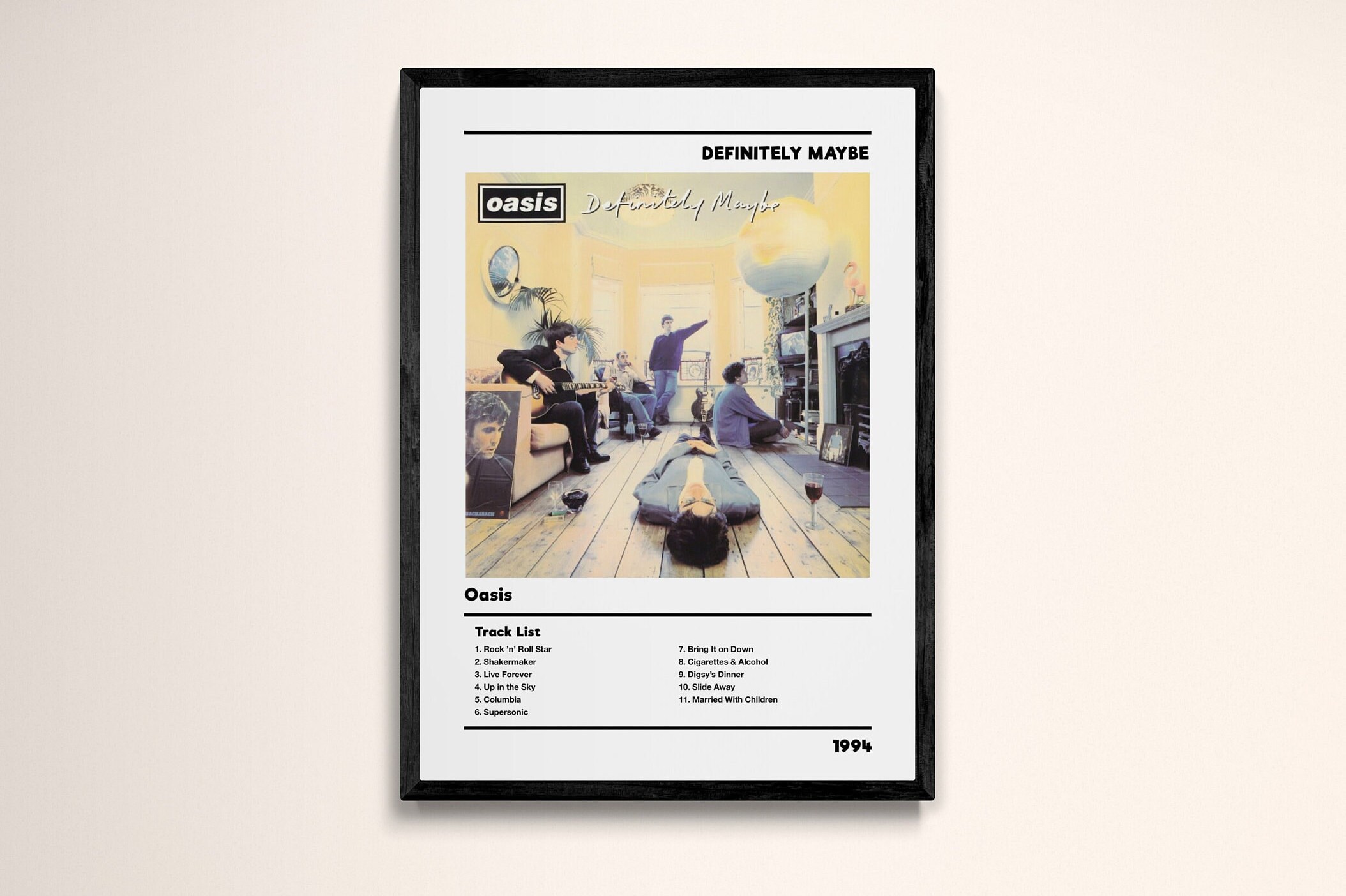 Oasis - Definitely Maybe / Poster, Wall Art