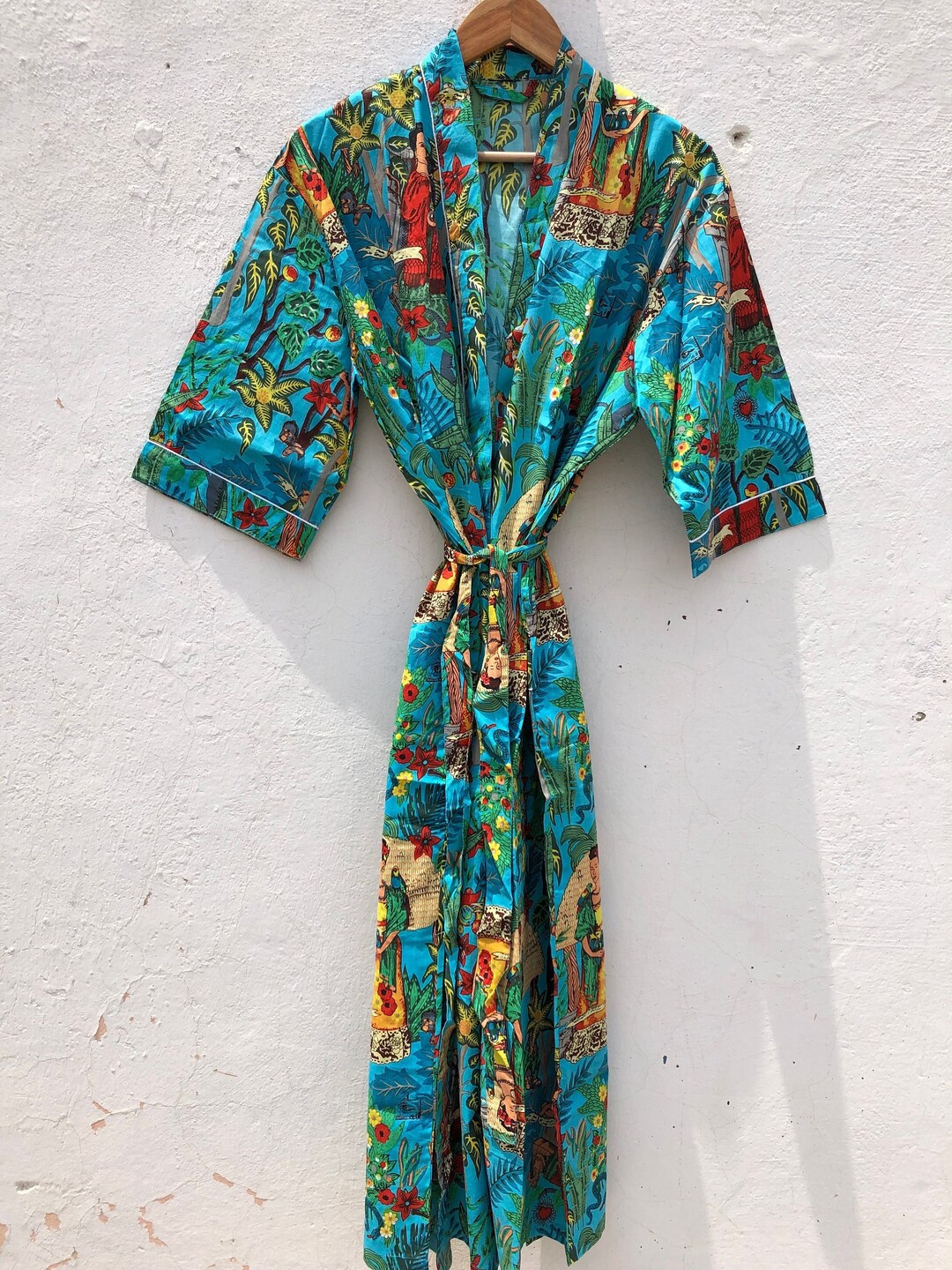 Floral Print Robes, Bridesmaid Kimono Robe, Floral Kimono, Beautiful ...