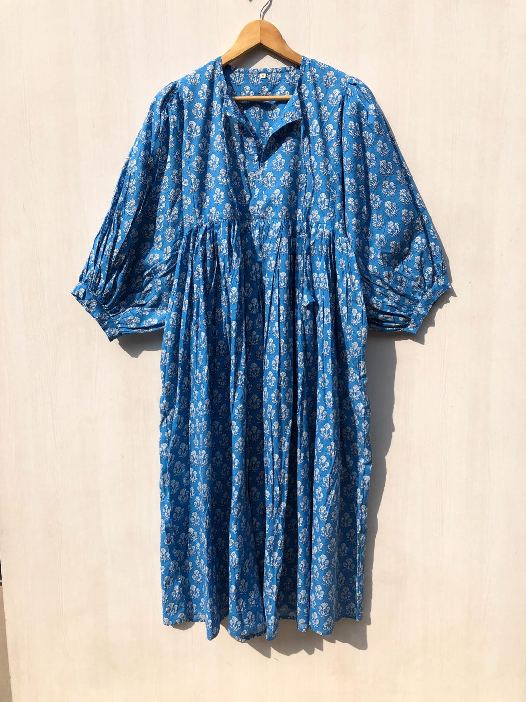 Summer Dress Block Print Midi Dress, Mini Dress, Long Block Print Dress ...