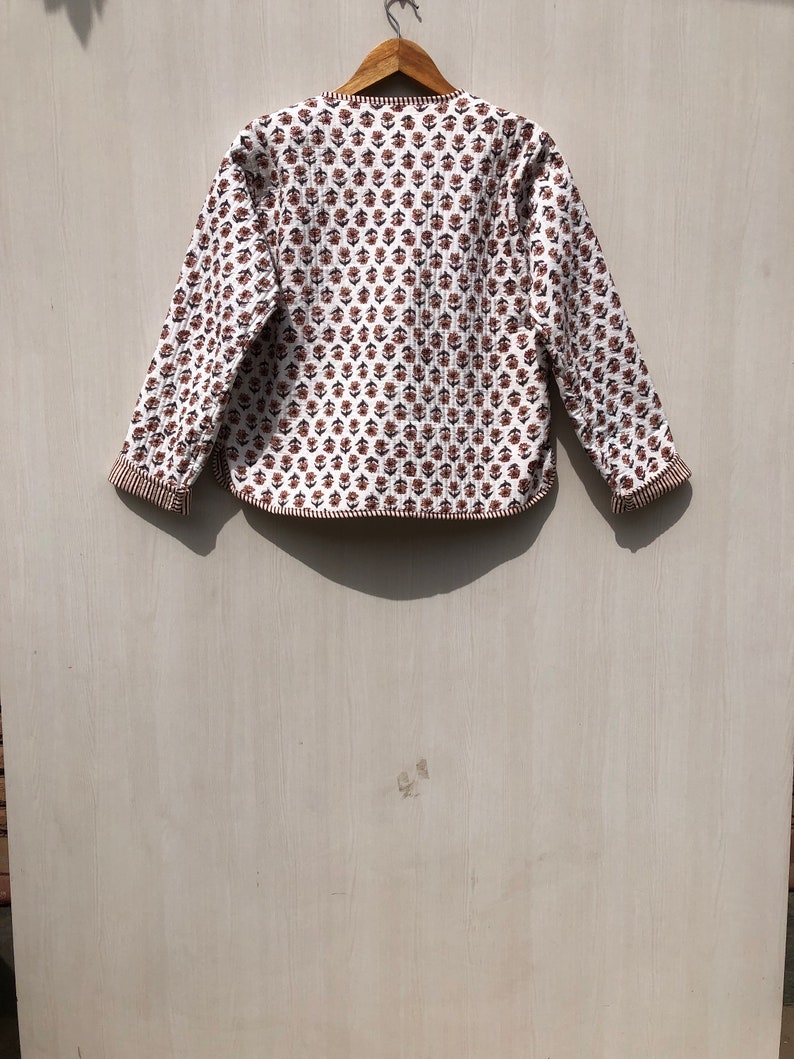 New Style Women's Quilted Jacket Block Printed Boho Style Quilted ...