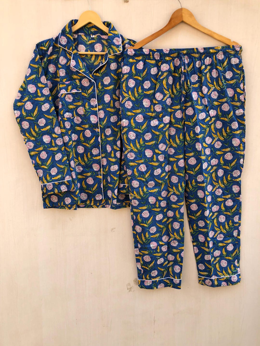 Handmade Pajama Night Wear Suit, Party Wear Dress, Lounge Wear Pajama ...