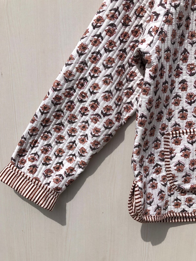 New Style Women's Quilted Jacket Block Printed Boho Style Quilted ...