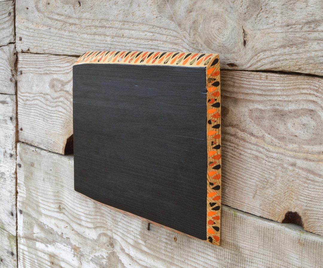 Writing Board/chalkboard With Ornament on the Edge, Original Collage ...