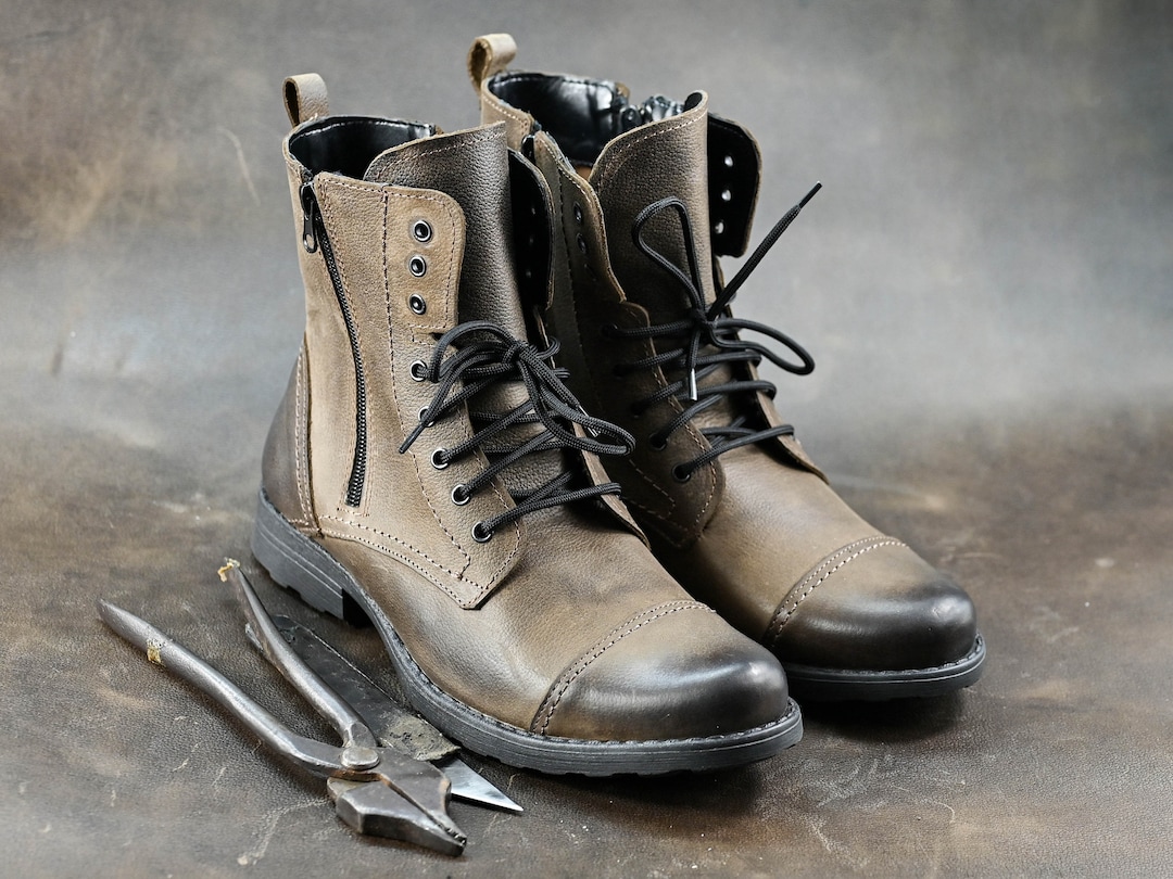 Men's Boots, Lace up Boots, Men's High Boots, Leather Boots Men ...