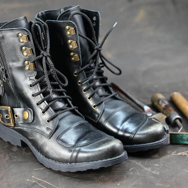 Motorcycle Boots - Etsy