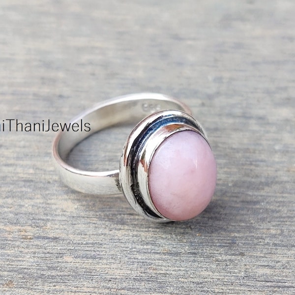 Pink Opal Ring - Etsy