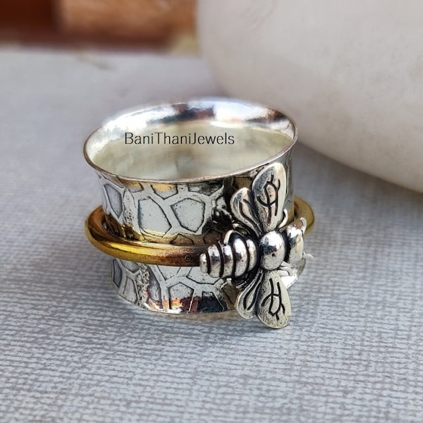 Silver Bee Ring - Etsy