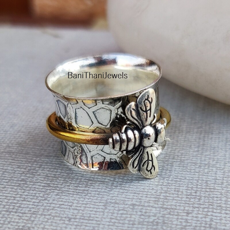 Silver Bee Ring - Etsy