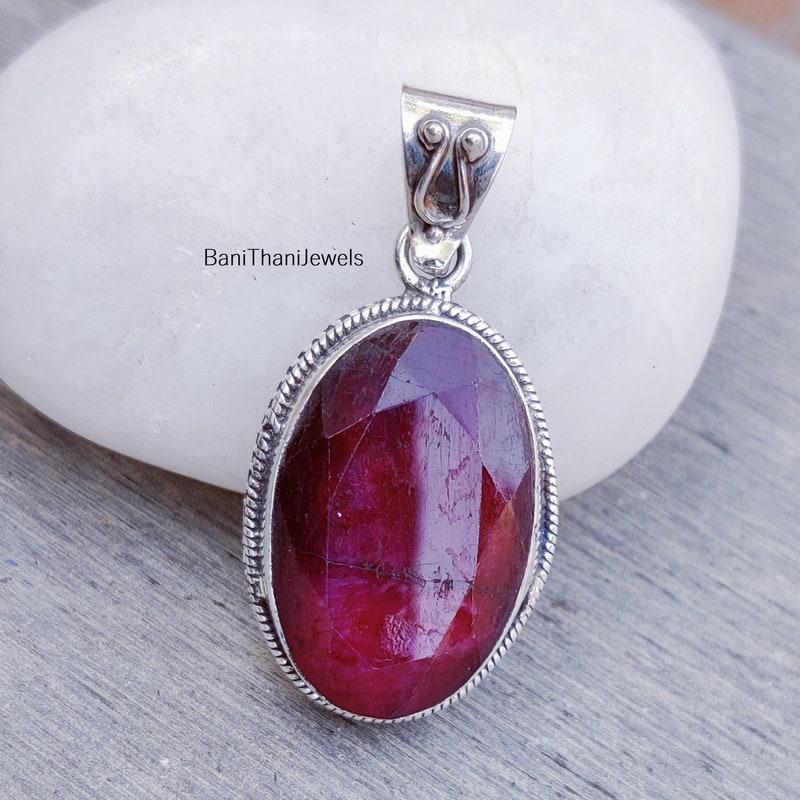 Ruby Pendant - Etsy