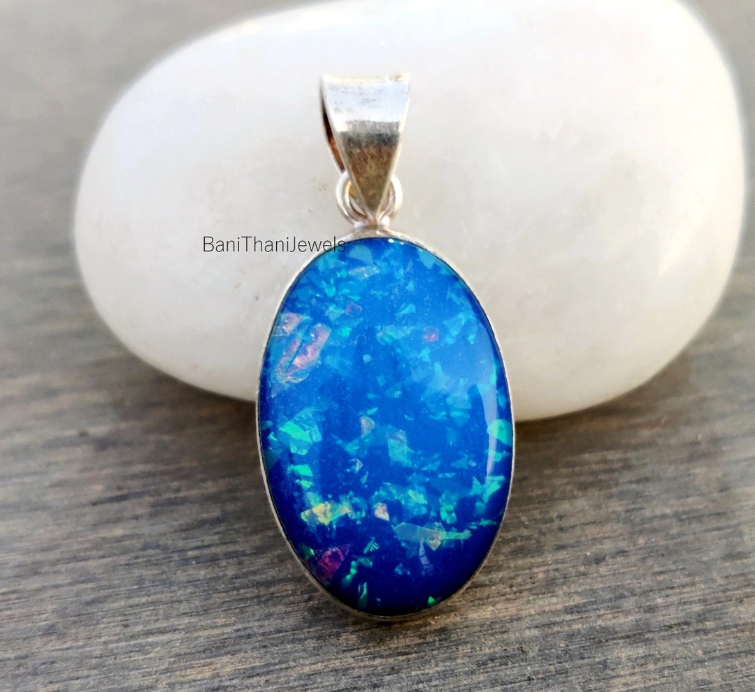 Australian Opal Pendant, Handmade Pendant, 925 Sterling Pendant ...